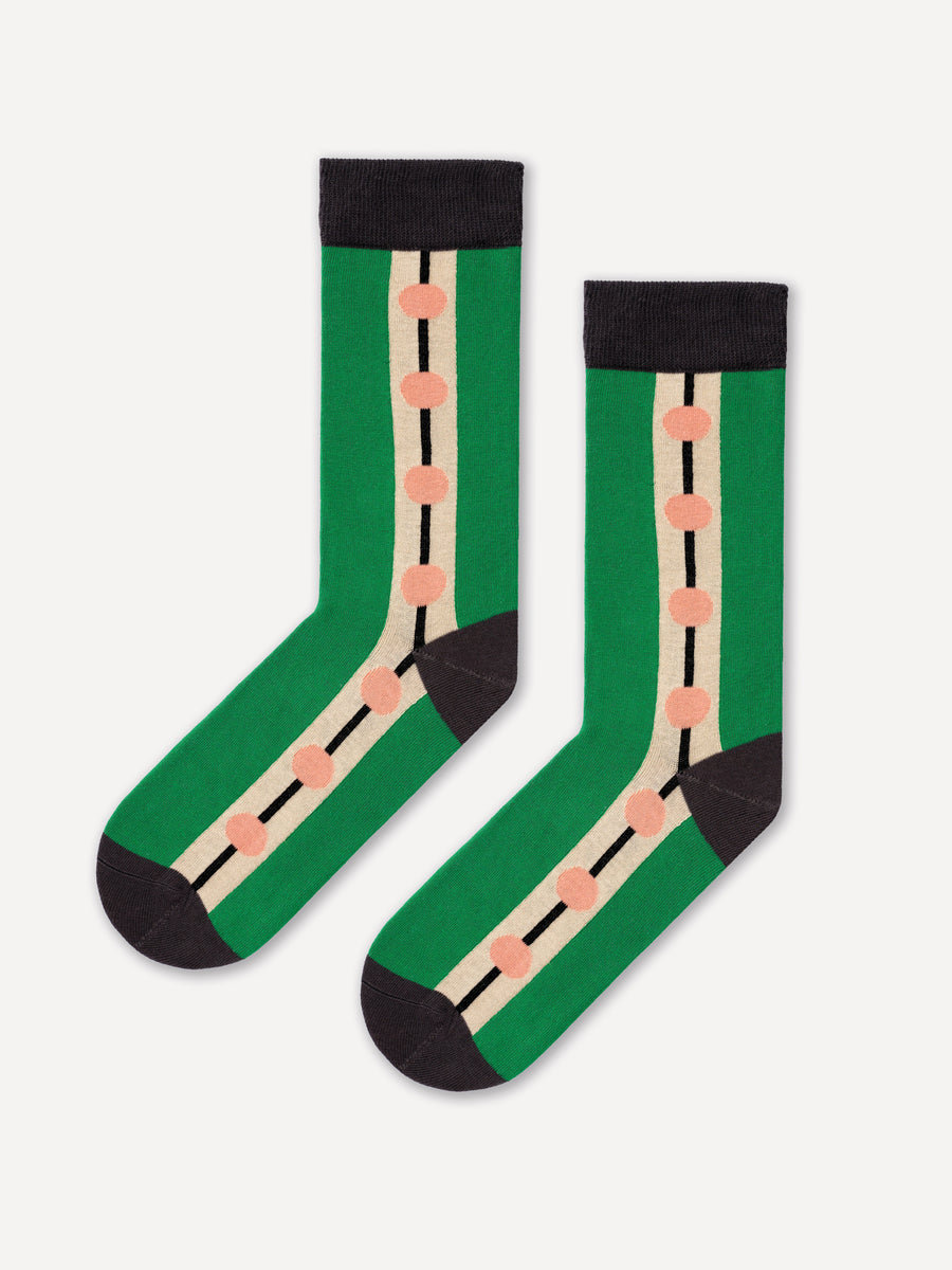 CIRCLE AND STRIPE ANKLE SOCKS – Jo Gordon