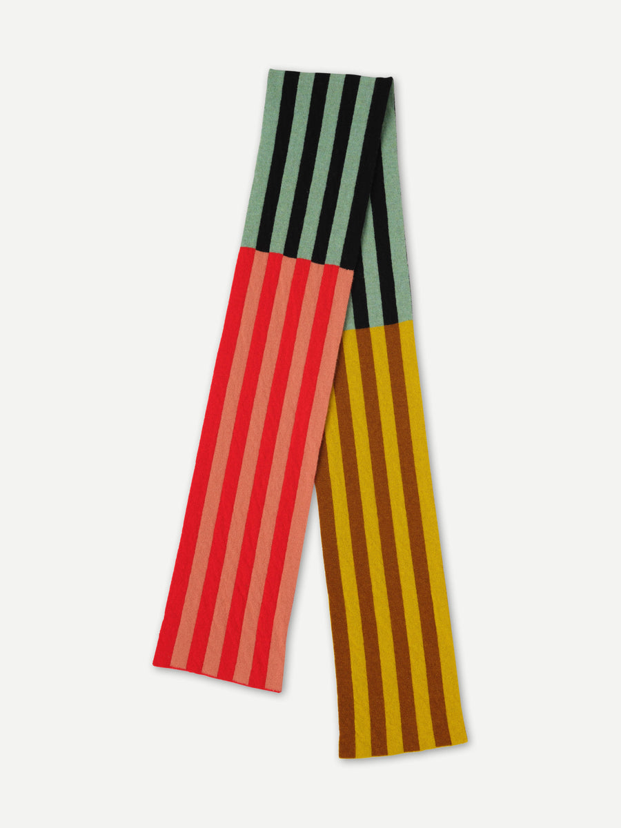 Jo Gordon Knitwear | Vertical Stripe Scarf Multicolour