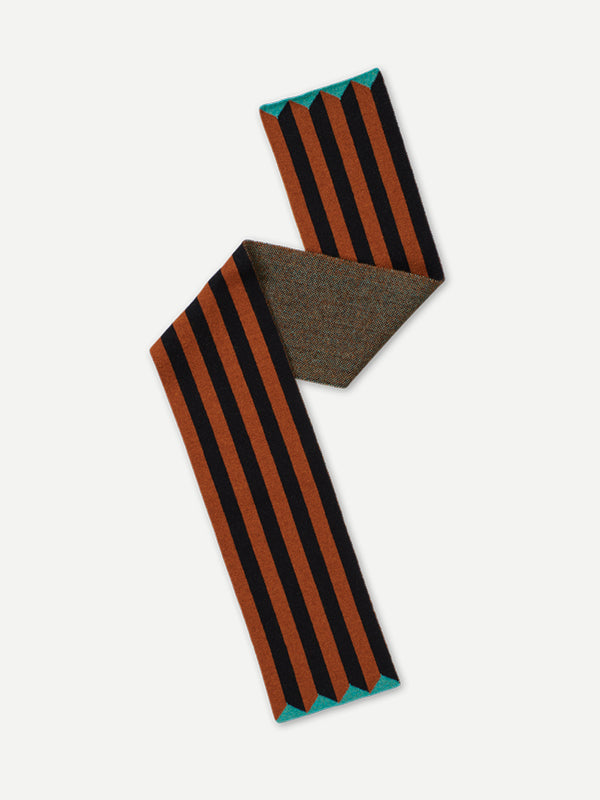 SMALL VERTICAL STRIPE SCARF CUMIN & BLACK – Jo Gordon