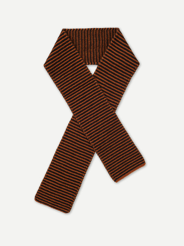 SMALL GARTER STITCH SCARF CUMIN & BLACK – Jo Gordon